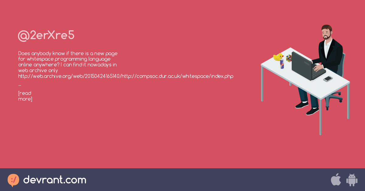 Documentation Does Anybody Know If There Is A New Page For Whitespace Programming Language