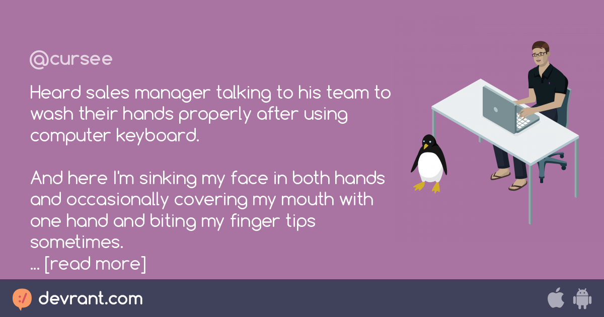 developer and health - Heard sales manager talking to his team to wash their hands properly ...