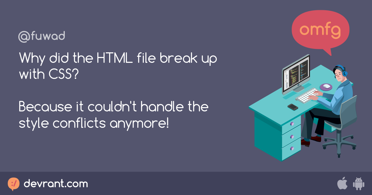 #css - Why did the HTML file break up with CSS? Because it couldn't handle the style conflicts ...