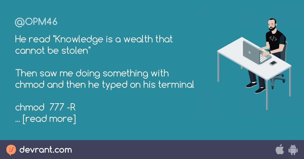 terminal - He read "Knowledge is a wealth that cannot be stolen" Then ...