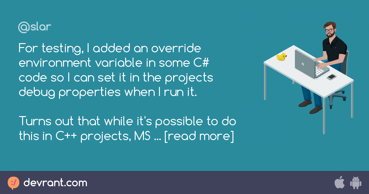 Ms Knows Best For Testing I Added An Override Environment Variable In Some C Code So I Can
