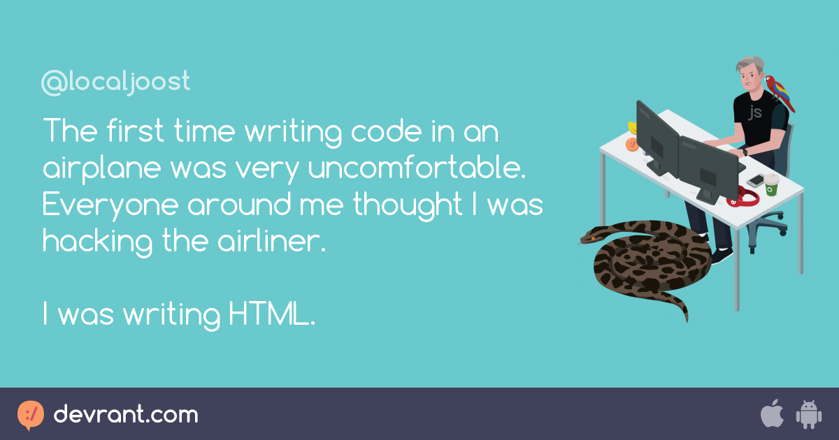Story about coding on vacation? - devRant