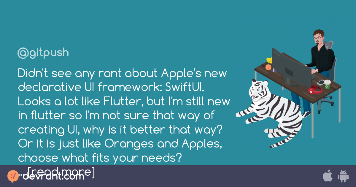 Wondering Didn T See Any Rant About Apple S New Declarative Ui Framework Swiftui Looks A Lot