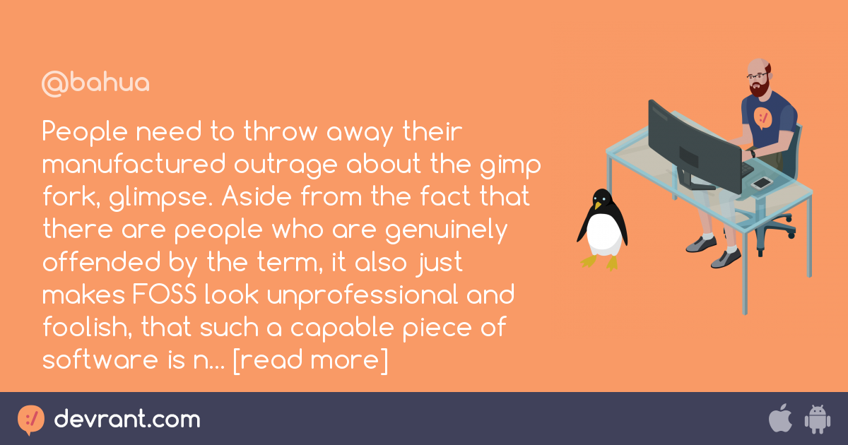 gimp - People need to throw away their manufactured outrage about the ...