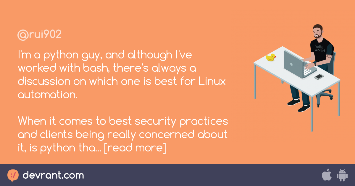 Python Vs Bash Im A Python Guy And Although Ive Worked With Bash 3741