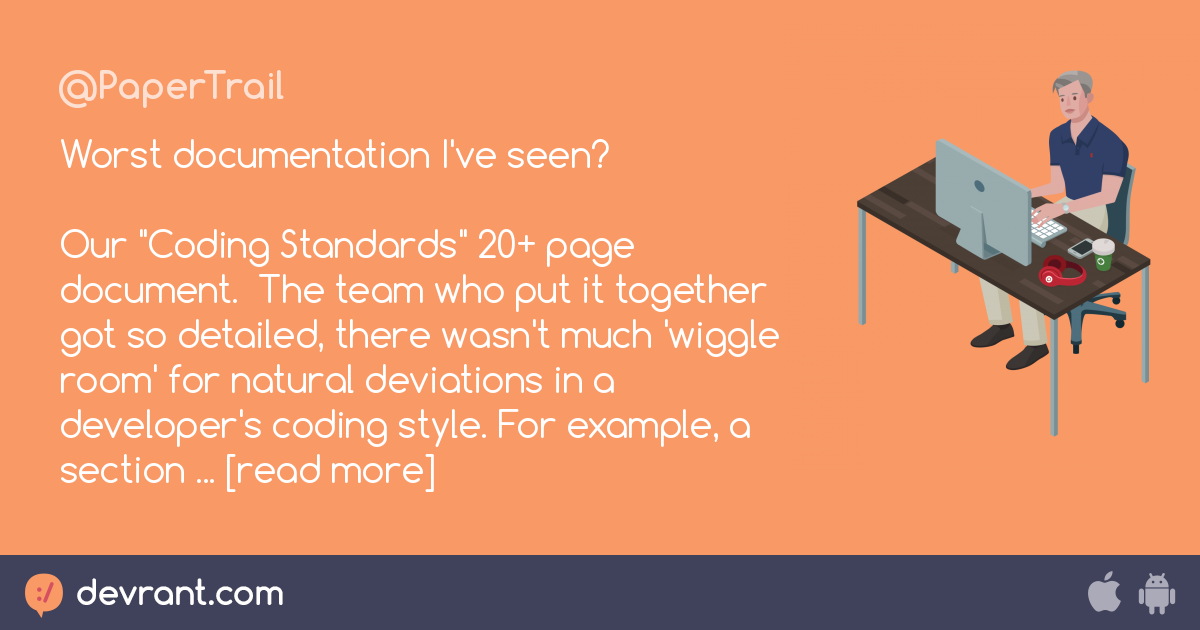 Best/worst documentation you've seen? - devRant