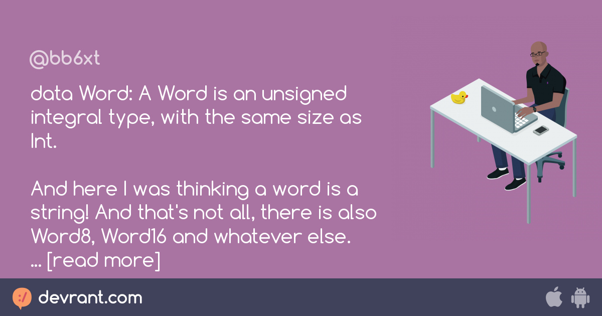 Functional Programming Data Word A Word Is An Unsigned Integral Type With The Same Size As