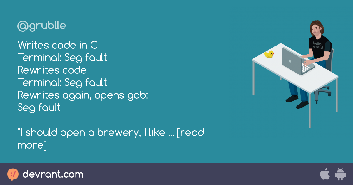Segmentation Fault Writes Code In C Terminal Seg Fault Rewrites Code Terminal Seg Fault