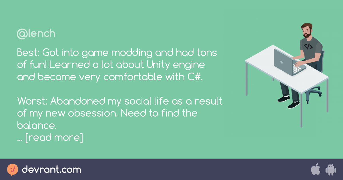 Best/worst dev experience of 2016? - devRant