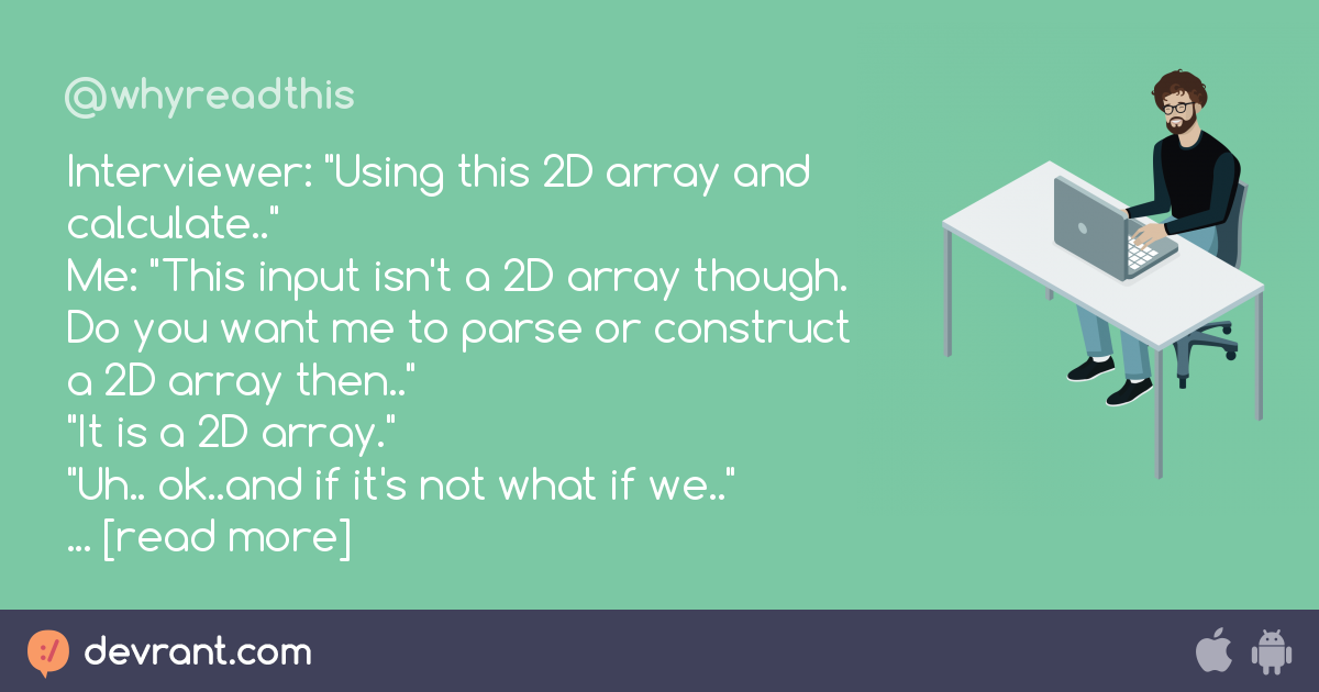 Interview Interviewer Using This 2d Array And Calculate Me This Input Isnt A 2d Array 9059