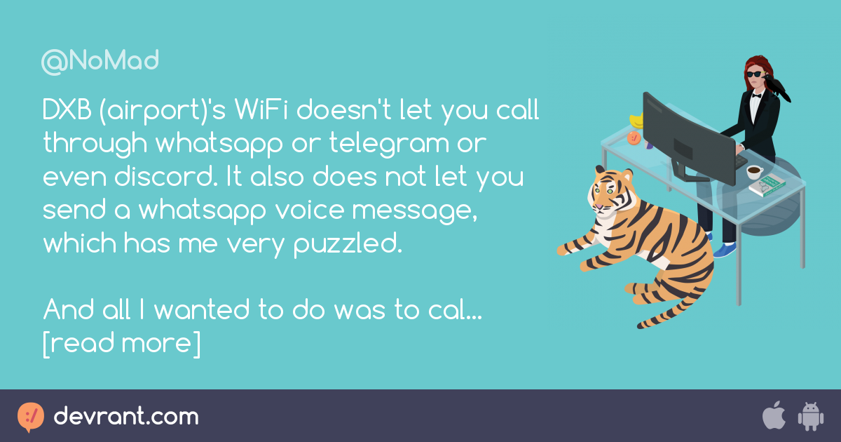 semi-private wifi - DXB (airport)'s WiFi doesn't let you call through ...
