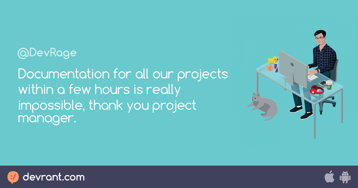 Documentation for all our projects within a few hours is really impossible, thank you project ...