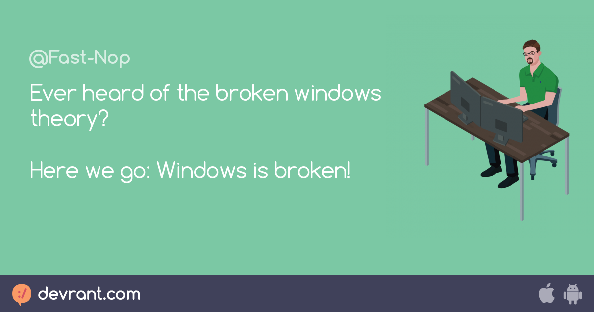 they already knew it in 19-fucking-82 - Ever heard of the broken windows theory? Here we go ...