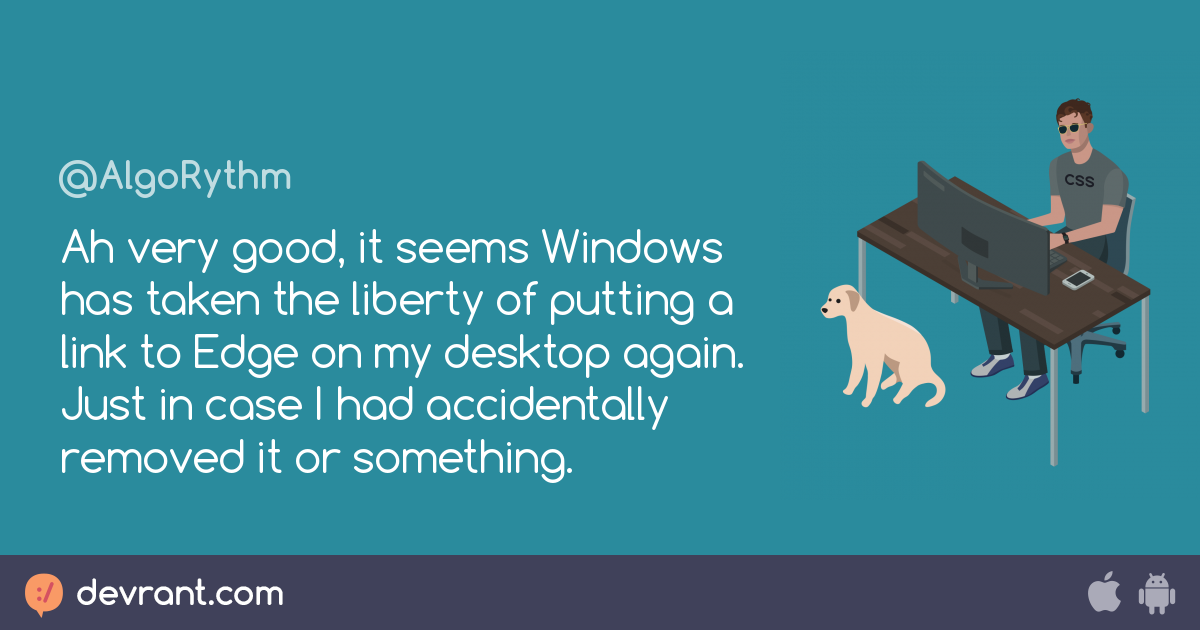 Ah very good, it seems Windows has taken the liberty of putting a link to Edge on my desktop ...