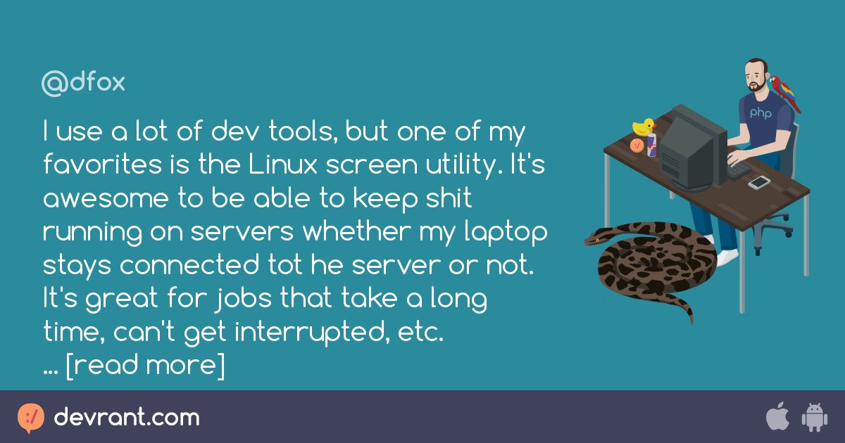 Favorite dev tool & why? - devRant