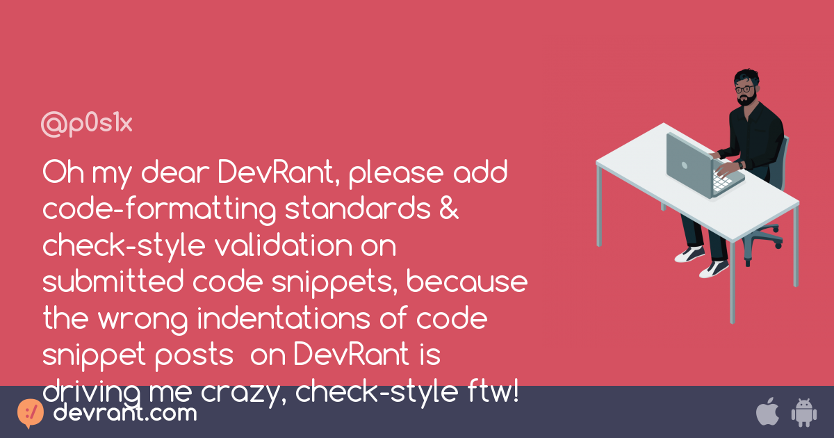 Describe your day with a block of code - devRant