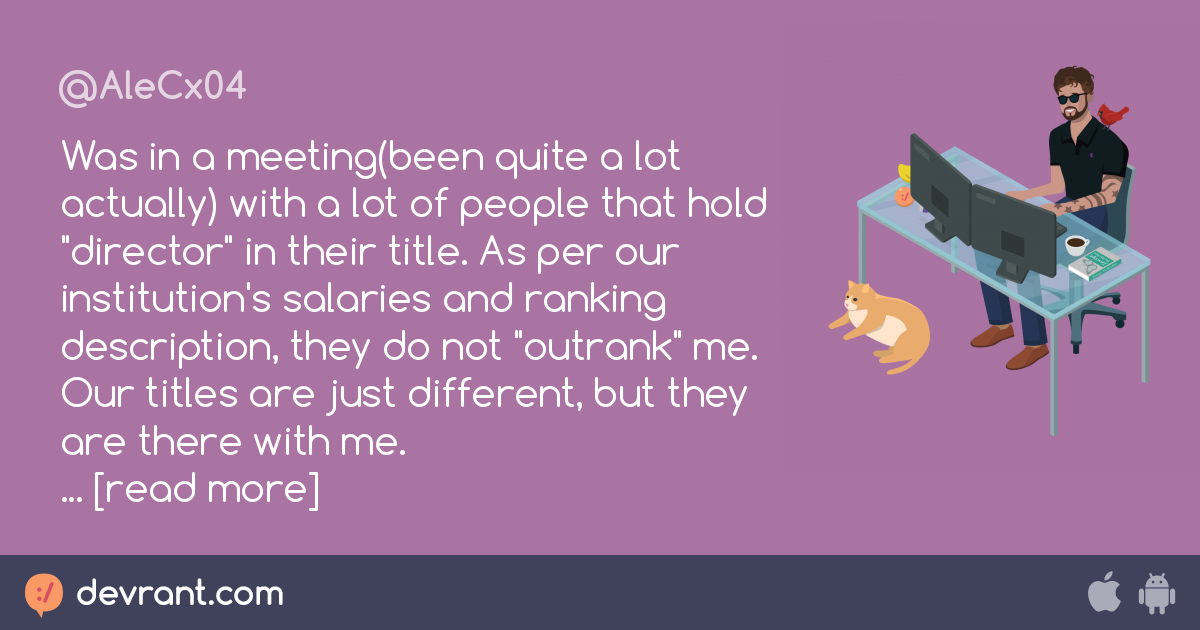 fk dem dudes - Was in a meeting(been quite a lot actually) with a lot of people that hold ...