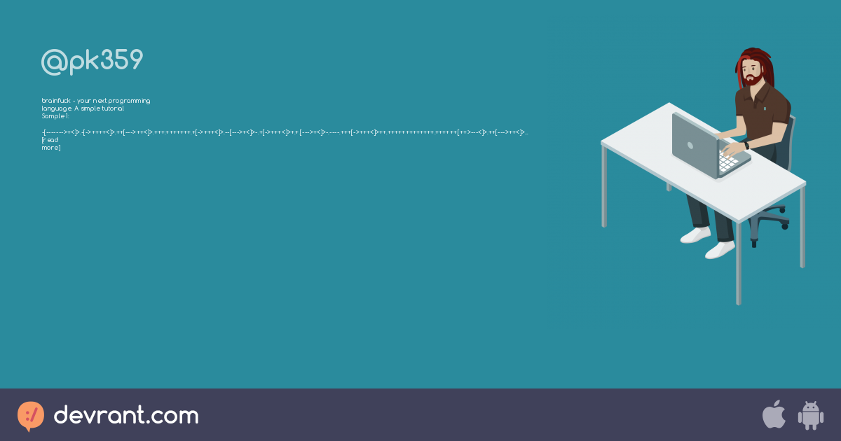 Code Love Brainfuck Your Next Programming Language A Simple Tutorial Sample 1